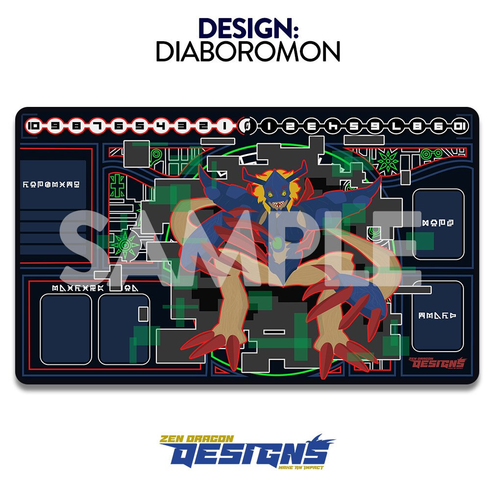 Diaboromon Digimon Card Game Custom Playmat - Etsy