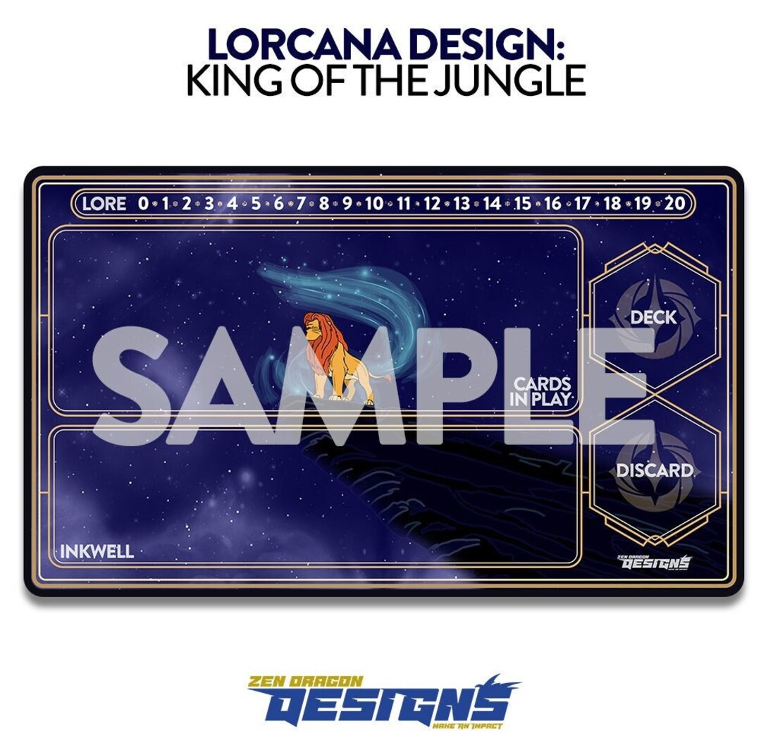 King of the Jungle Lorcana Trading Card Game Playmat - Etsy