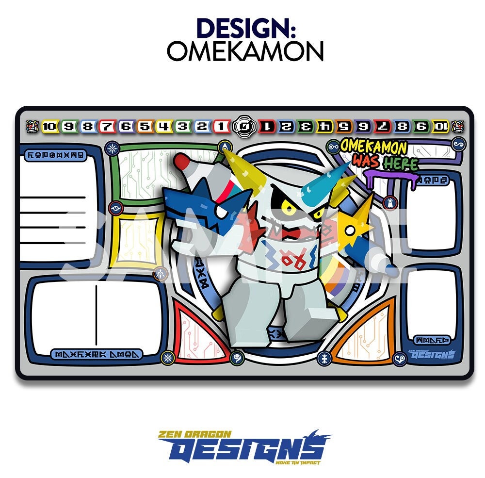 Omekamon Digimon Card Game Custom Playmat - Etsy