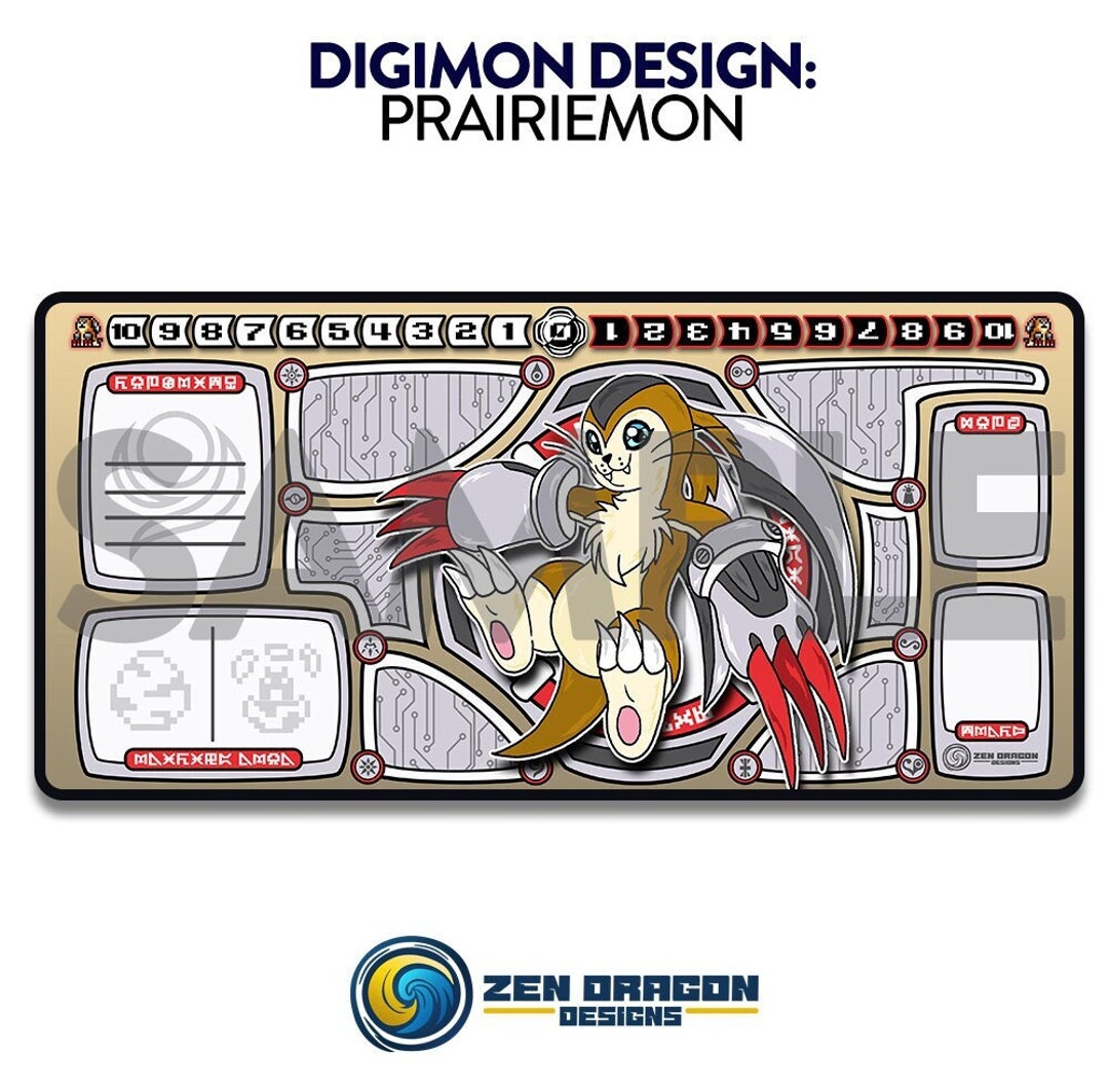 Prairiemon Digimon Card Game Custom Playmat - Etsy