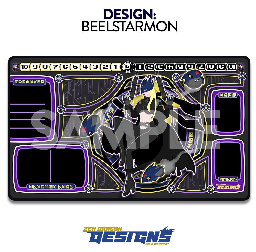 Beelstarmon Digimon Card Game Custom Playmat - Etsy