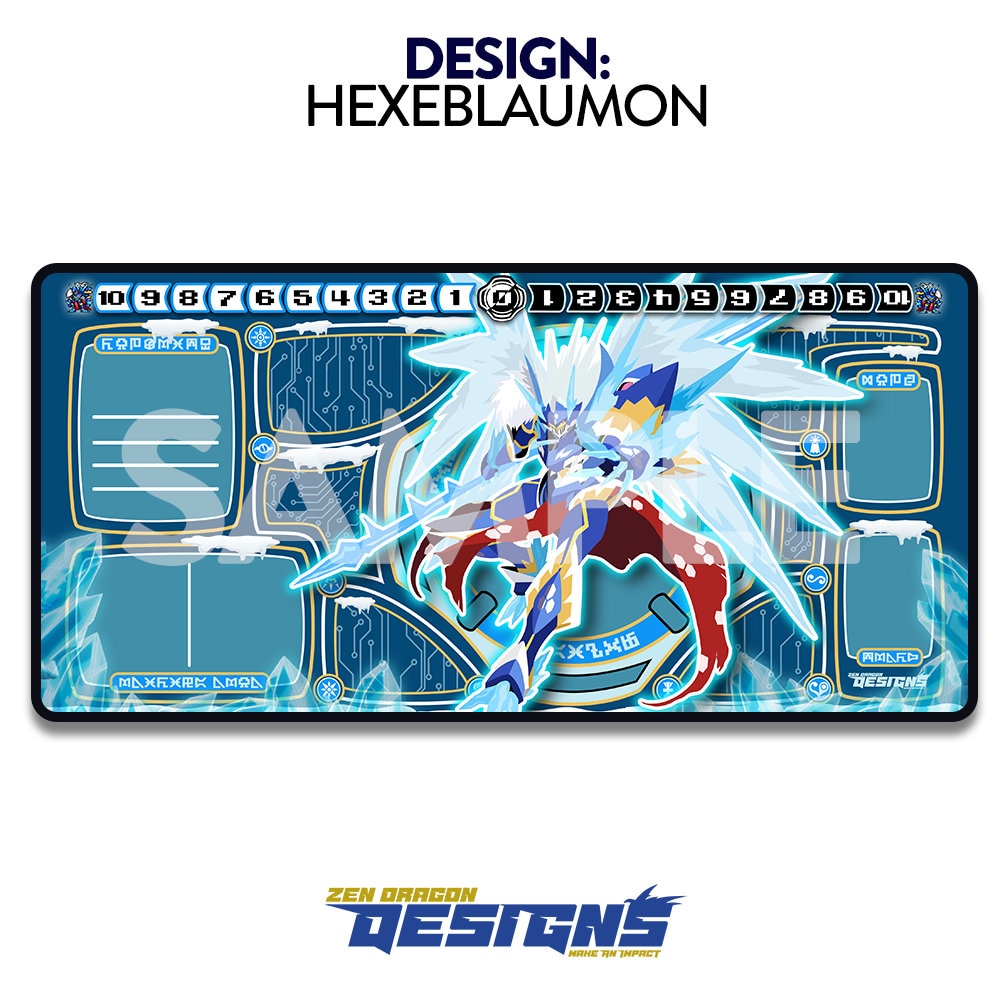 Hexeblaumon Digimon Card Game Custom Playmat - Etsy