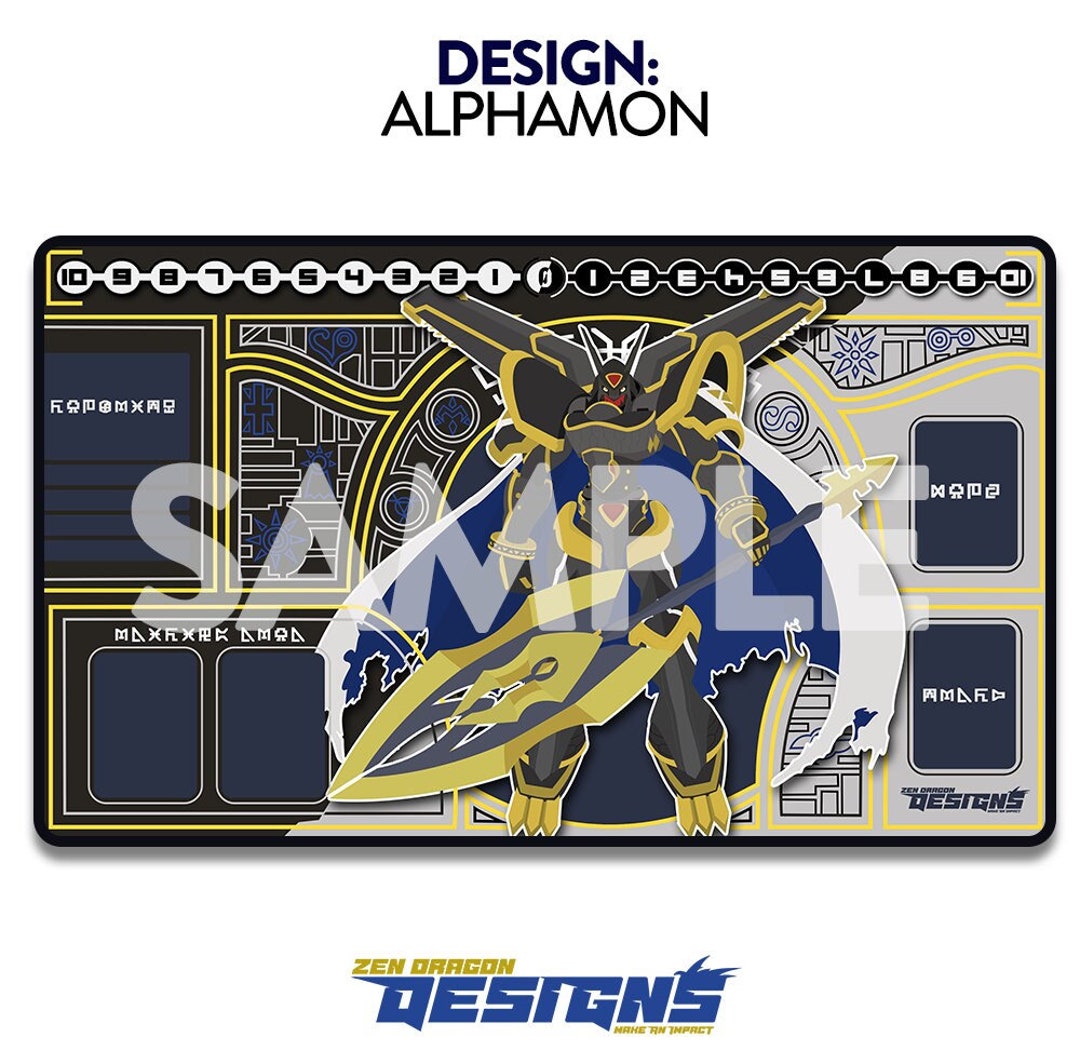 Alphamon V1 Digimon Card Game Custom Playmat - Etsy