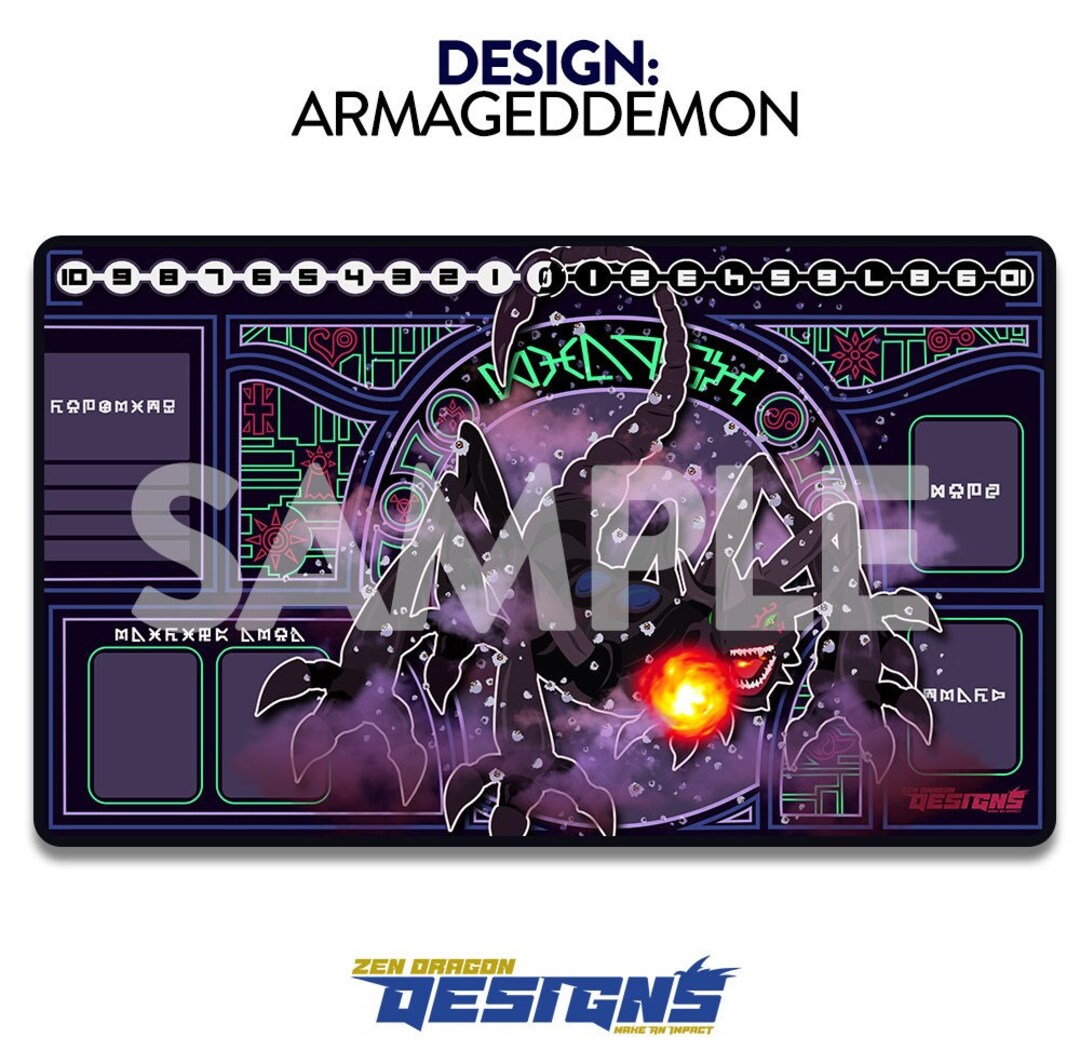 Armageddemon Digimon Card Game Custom Playmat - Etsy