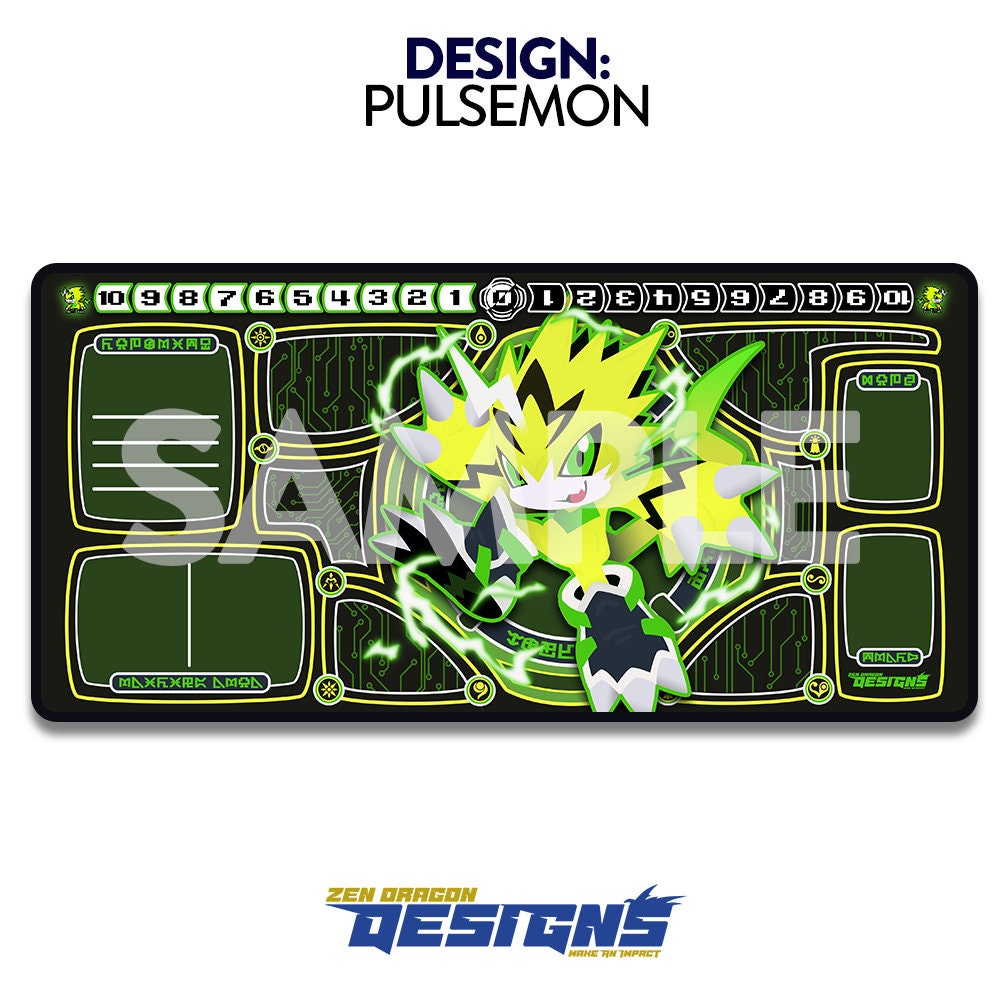 Pulsemon Digimon Card Game Custom Playmat - Etsy