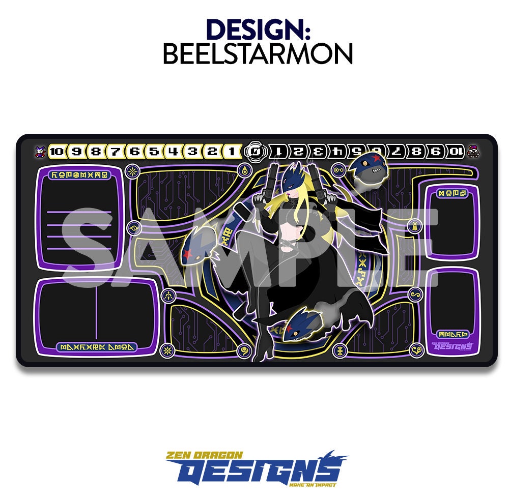 Beelstarmon Digimon Card Game Custom Playmat - Etsy