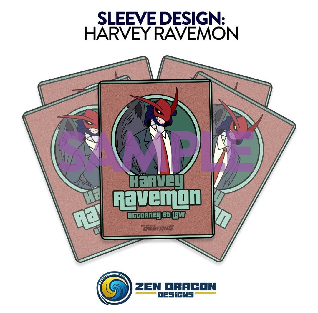 Digimon TCG Card Sleeve - Harvey Raven - Attorney at Law - Etsy