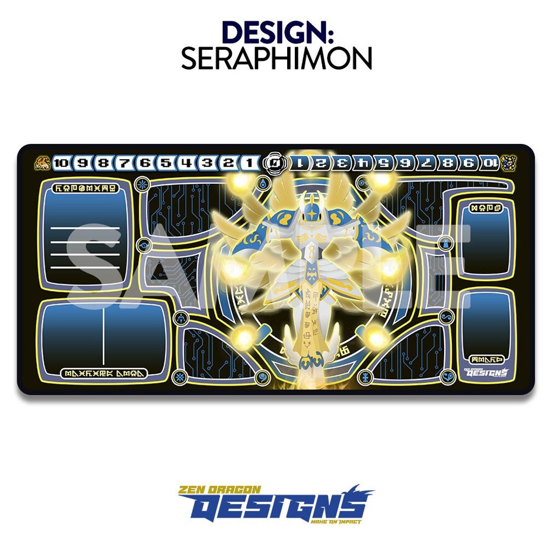 Seraphimon Digimon Card Game Custom Playmat - Etsy