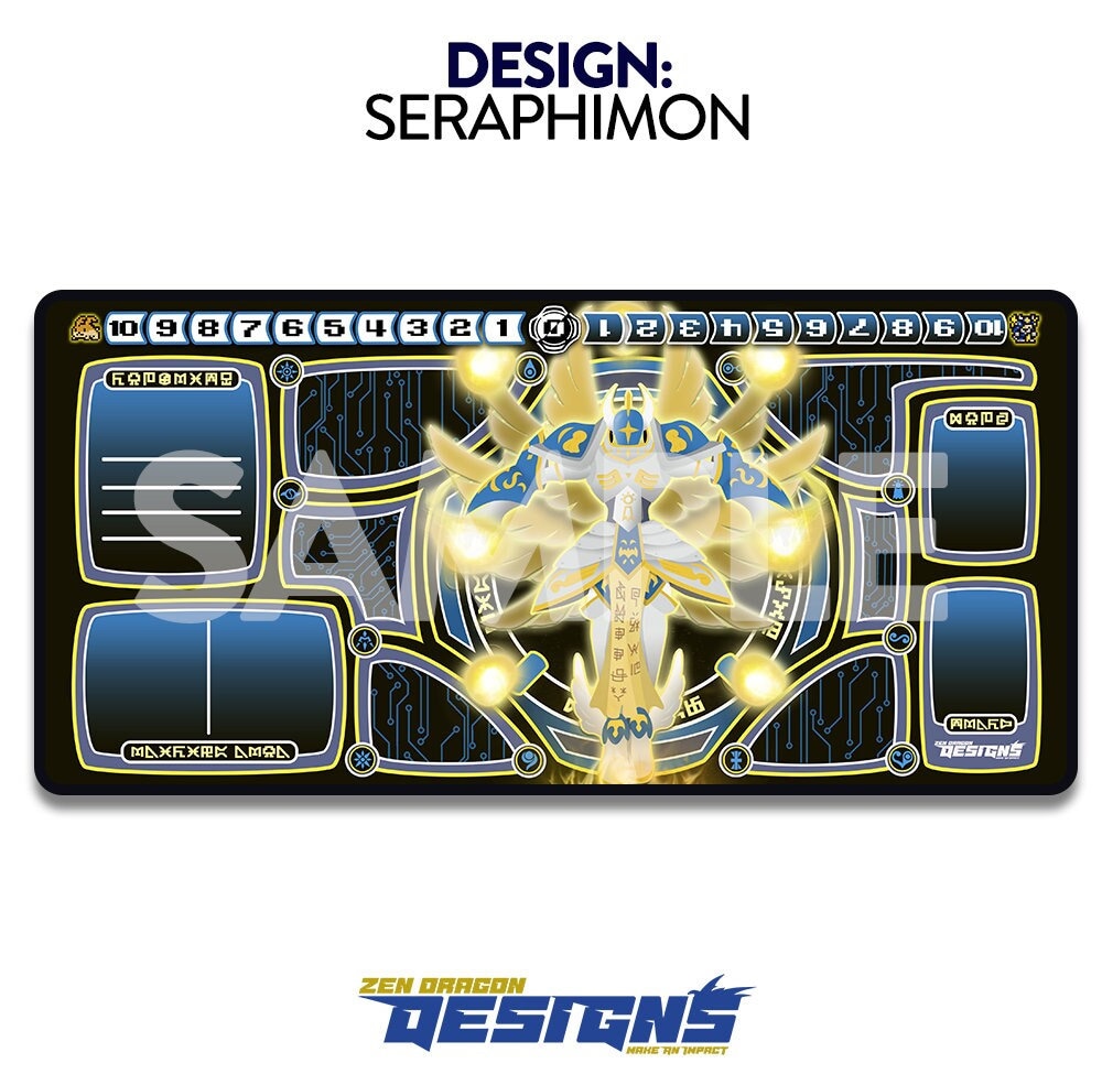 Seraphimon Digimon Card Game Custom Playmat - Etsy