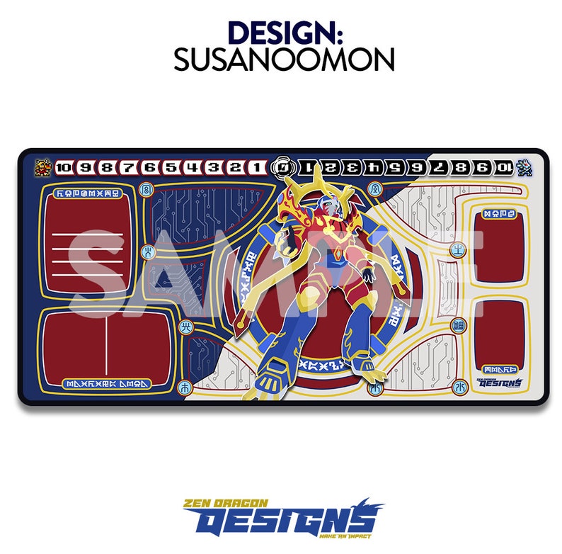 Susanoomon Digimon Card Game Custom Playmat - Etsy
