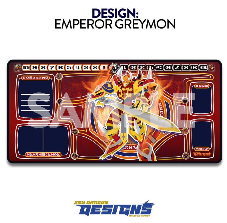 Emperor Greymon Digimon Card Game Custom Playmat - Etsy