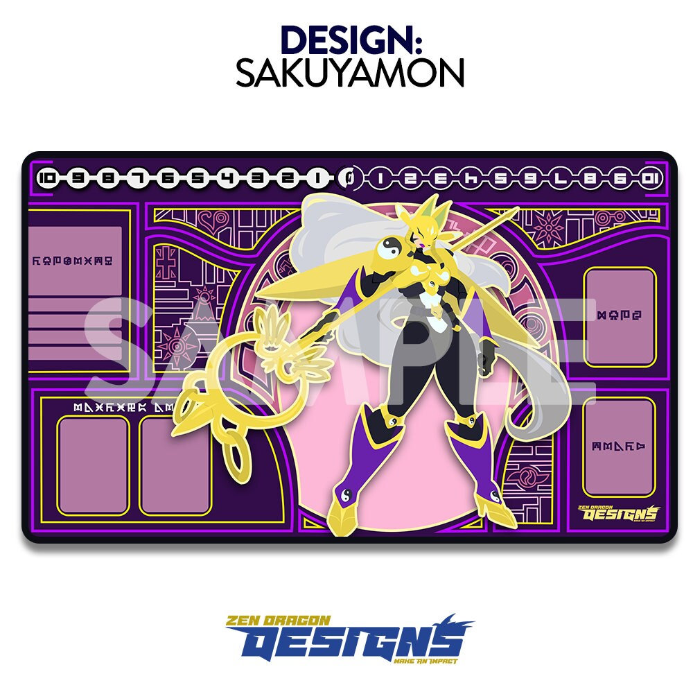 Sakuyamon Digimon Card Game Custom Playmat - Etsy