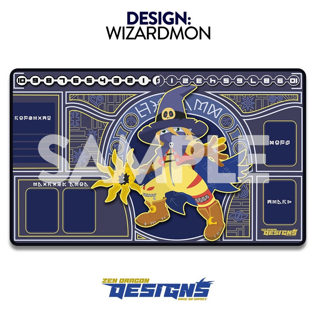 Wizardmon Digimon Card Game Custom Playmat - Etsy