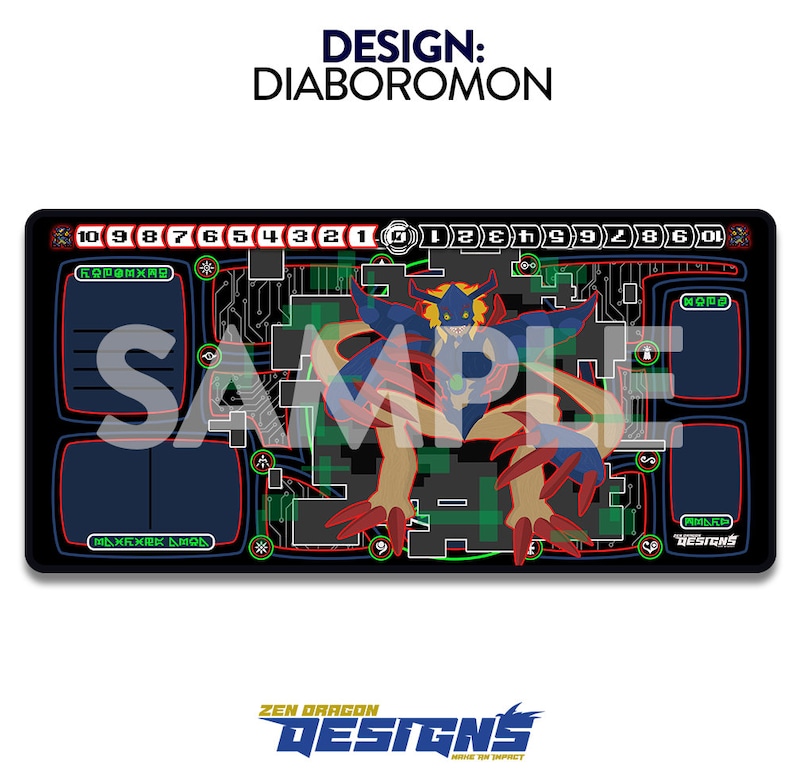 Diaboromon Digimon Card Game Custom Playmat - Etsy