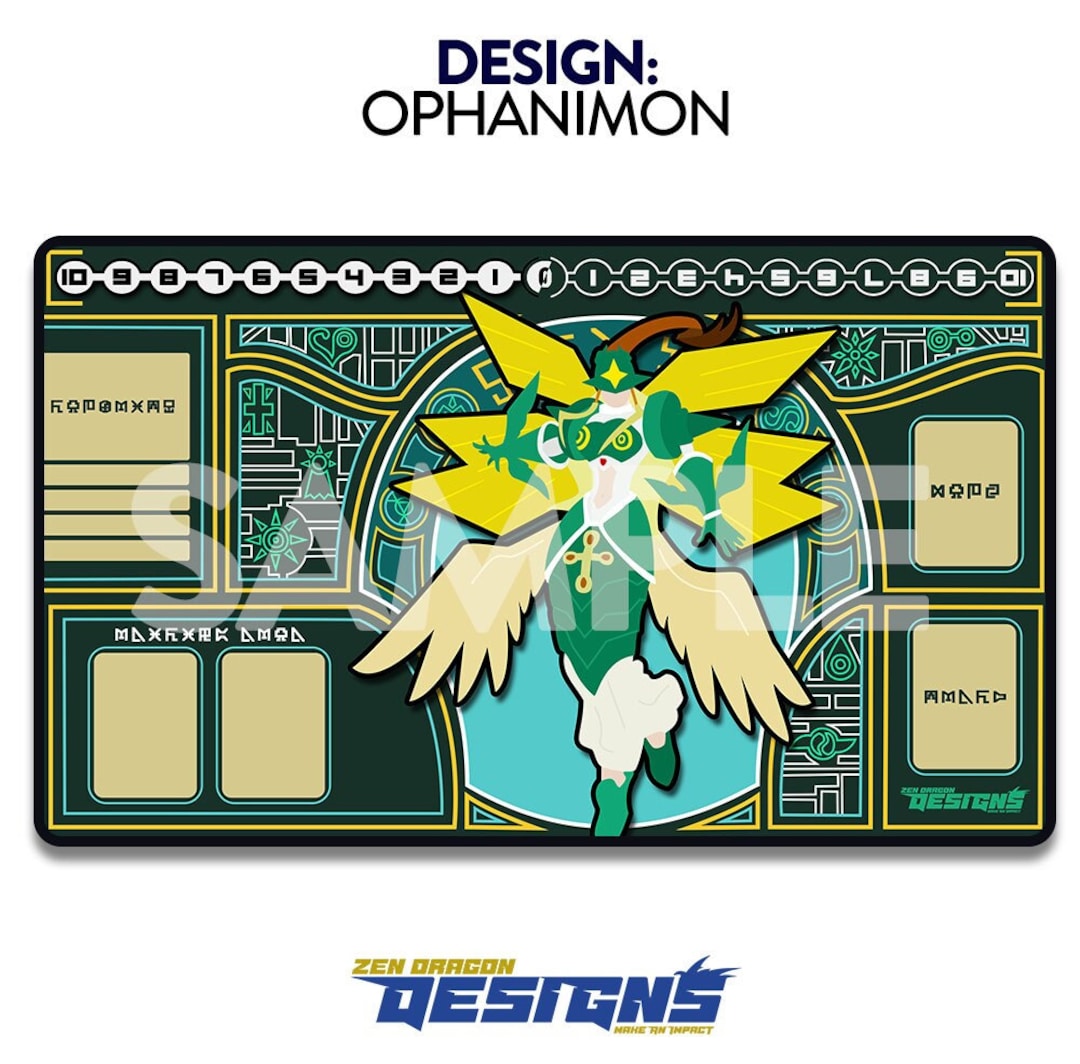 Ophanimon Digimon Card Game Custom Playmat - Etsy
