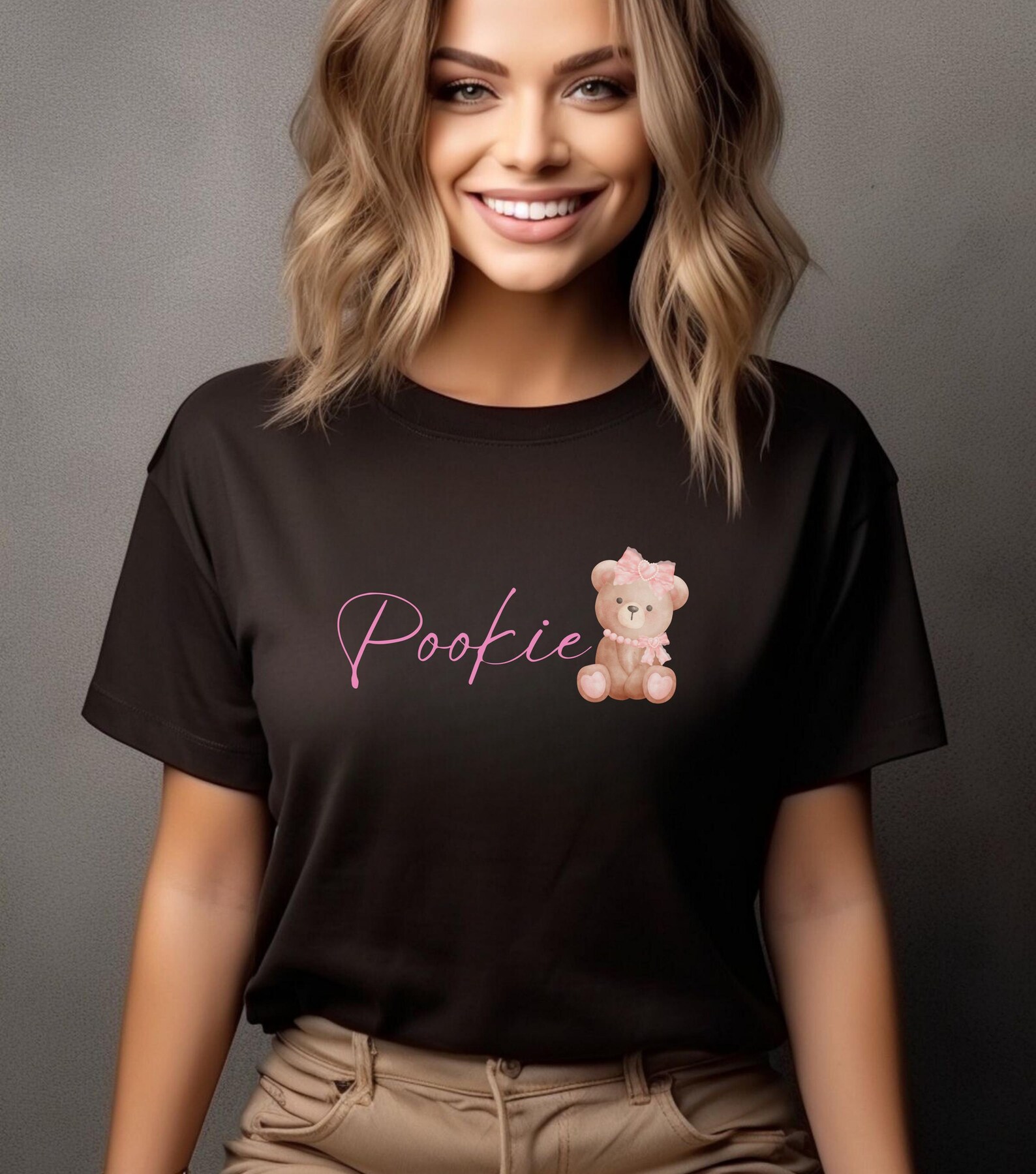 Pookie Valentine Bear Coquette Style Unisex Jersey Short Sleeve Tee ...