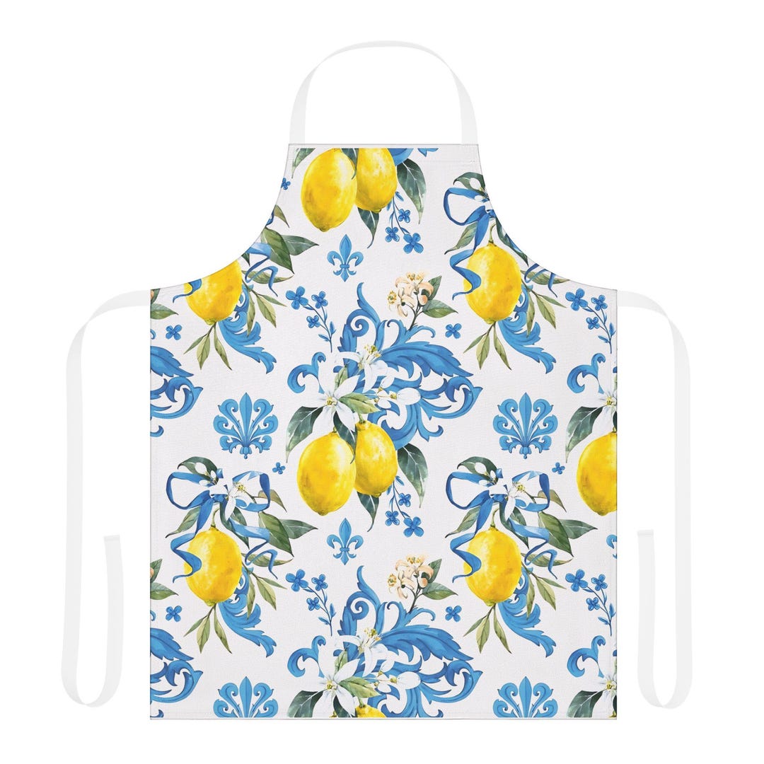 Apron, Italian Lemons Siciliano, Kitchen Cooking Wear, Adjustable ...