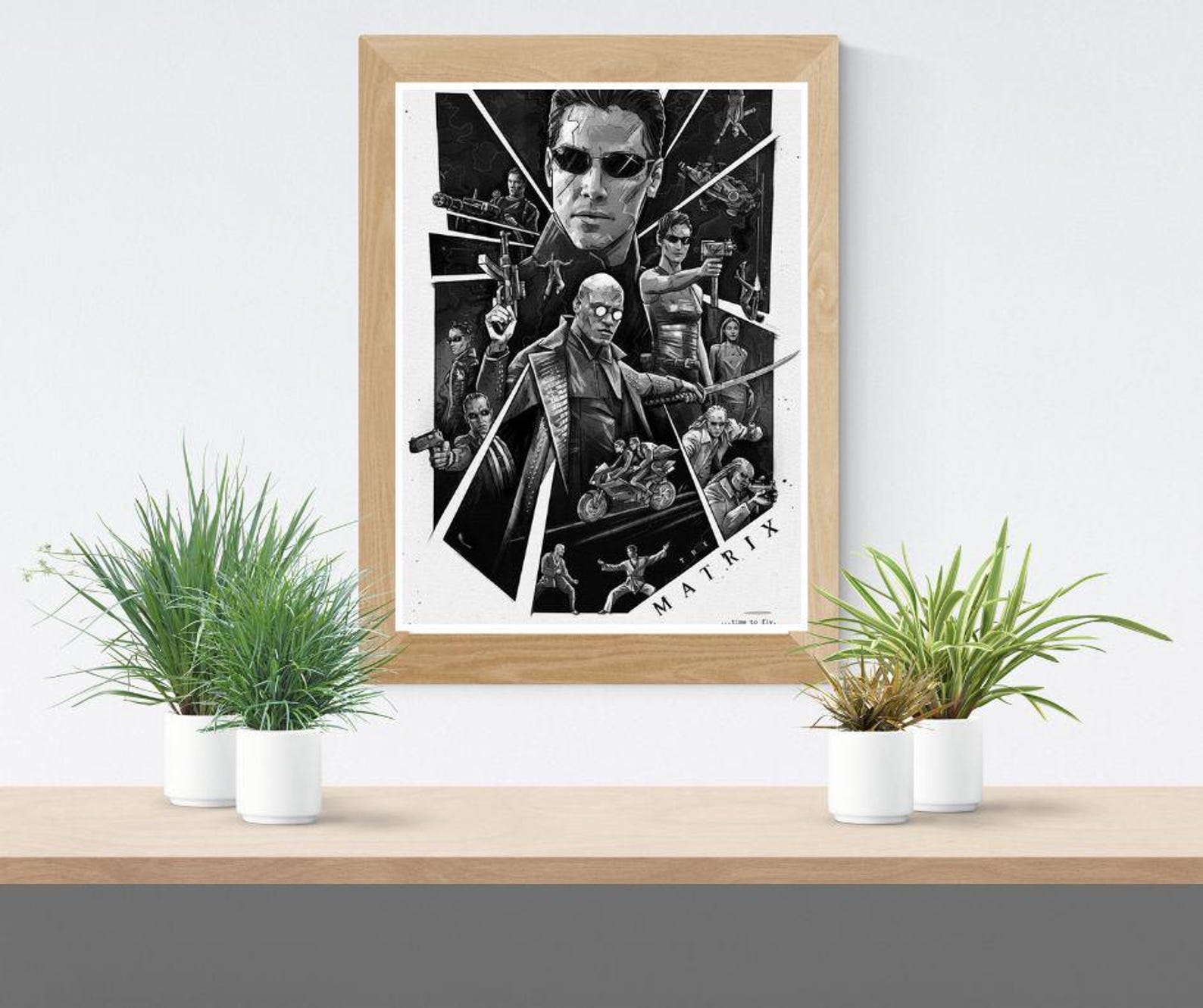 Matrix Trilogy Decor, Neo Trinity Morpheus Collage, Matrix Inspired ...