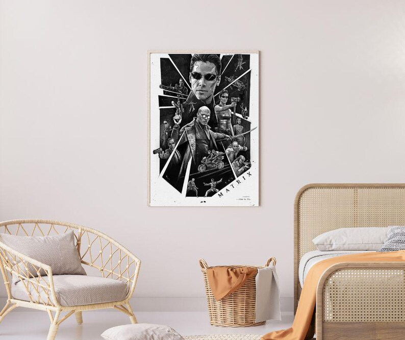 Matrix Trilogy Decor, Neo Trinity Morpheus Collage, Matrix Inspired ...