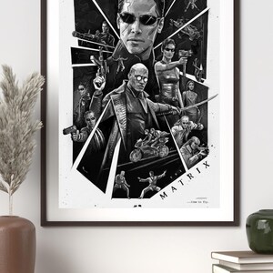 Matrix Trilogy Decor, Neo Trinity Morpheus Collage, Matrix Inspired ...