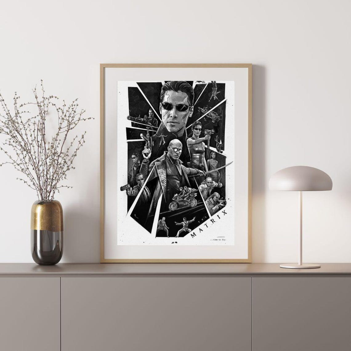 Matrix Trilogy Decor, Neo Trinity Morpheus Collage, Matrix Inspired ...