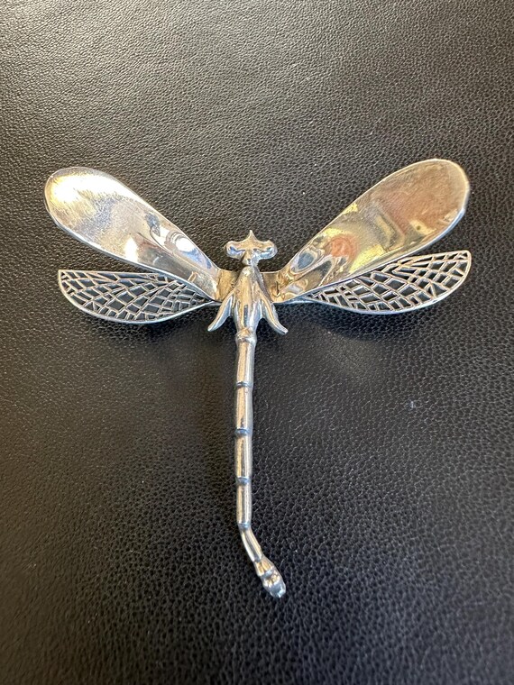 Vintage sterling silver dragonfly - Gem