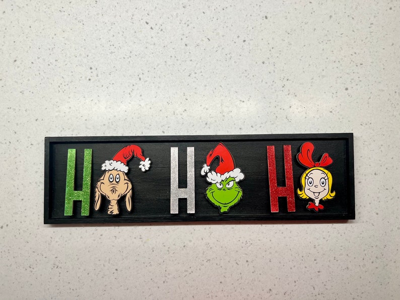 Grinch “ho Ho Ho” Sign - Etsy