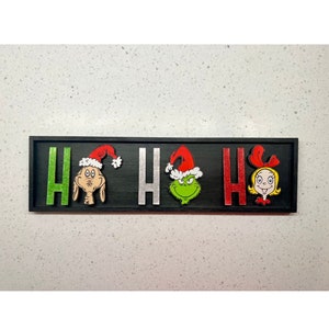 Grinch “ho Ho Ho” Sign - Etsy