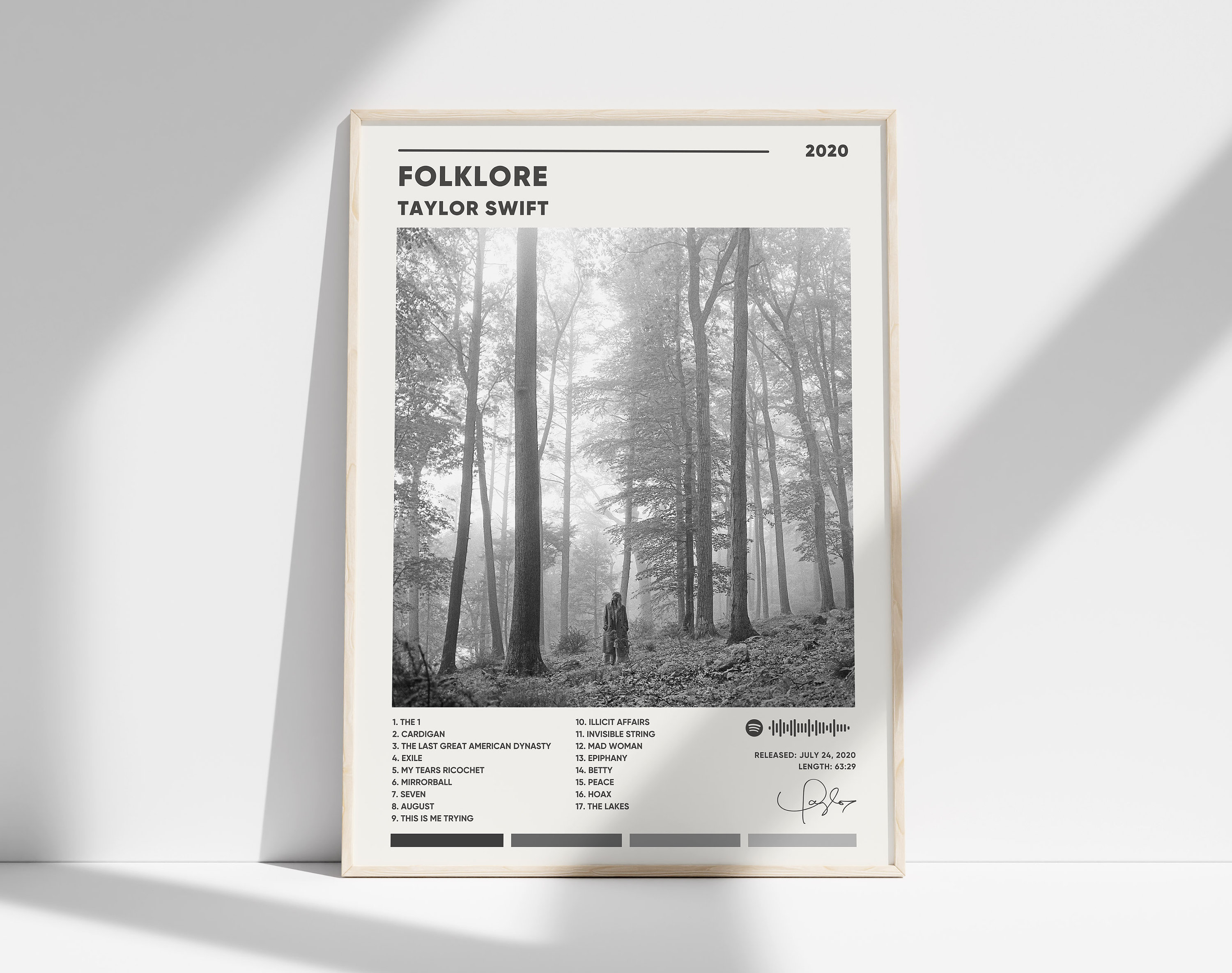 Taylor Folklore Album Cover Poster, Taylor Folklore Poster, Taylor ...