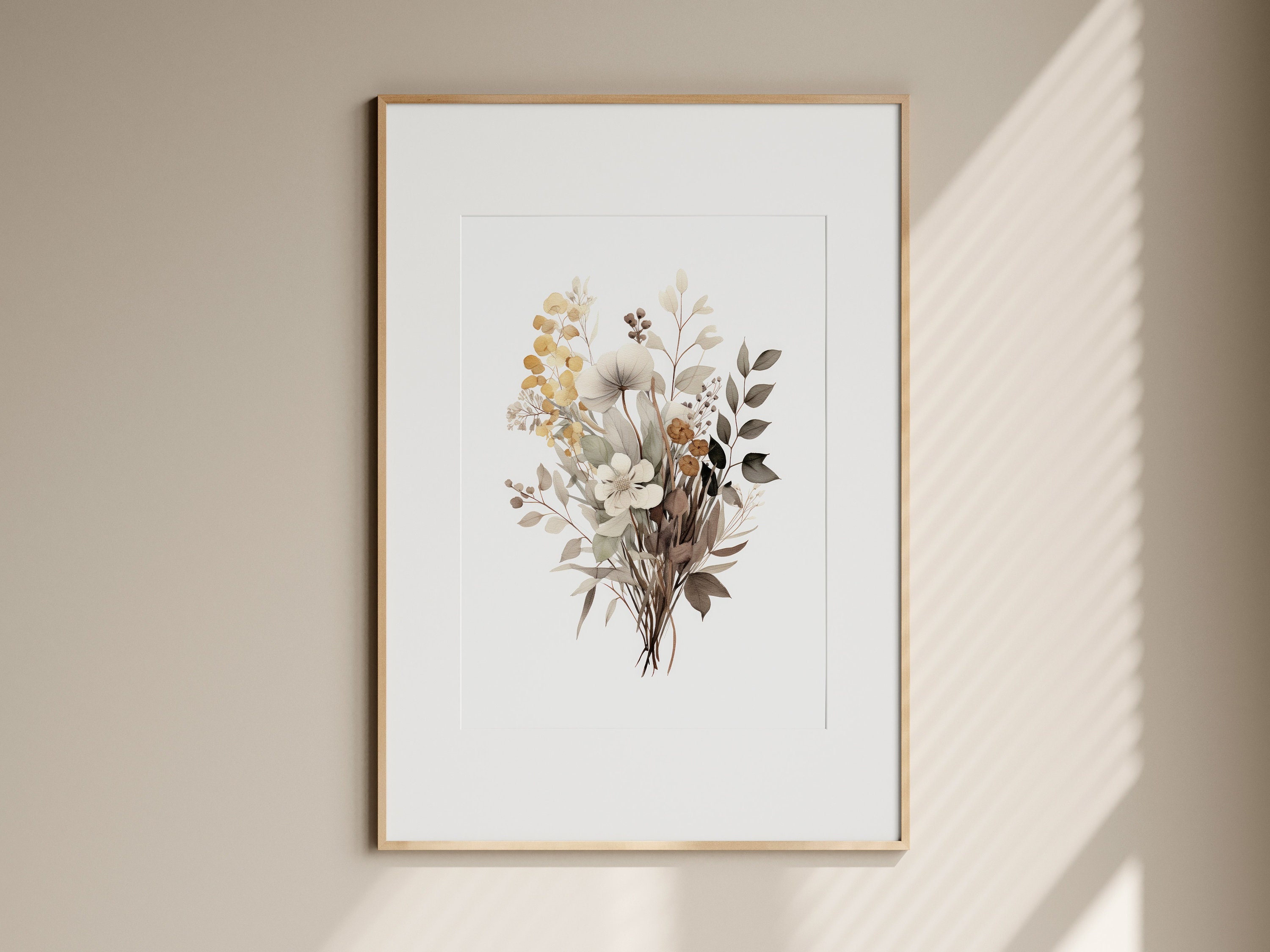 Wildflower Watercolor Prints Set of 3 Prints Neutral - Etsy