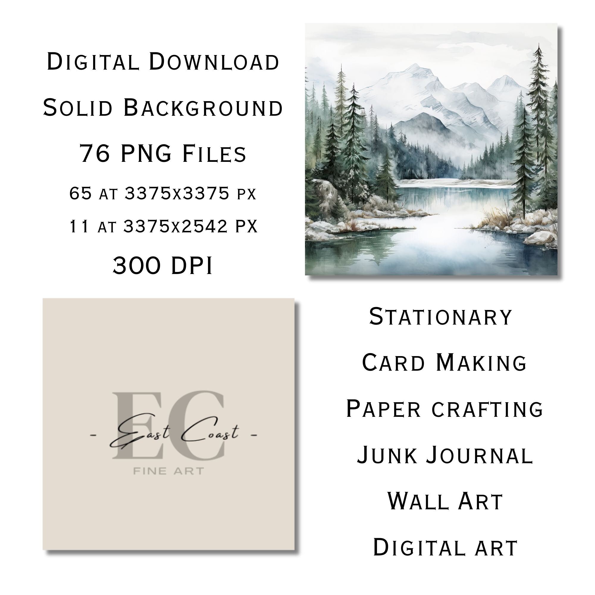 Watercolor Fall and Winter Scenes Mega Bundle Set of 76 Images Autumn ...