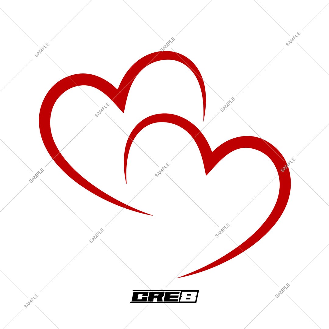 Cute Love Hearts Digital Download | Svg, Png, Pdf, Ai Vector ...