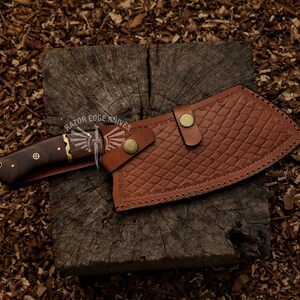 Chef Cleaver Chopper Kitchen Butcher Full Tang Handmade High Carbon ...
