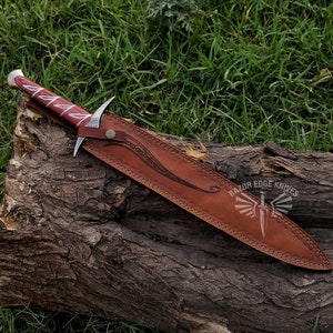 22" Custom Handmade Damascus Steel Sword With Metal Casted Guard Pommel ...