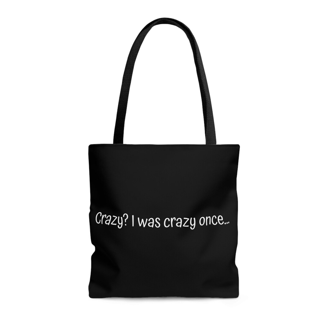 Tote Bag AOP Crazy I Was Crazy Once... Rat Meme - Etsy
