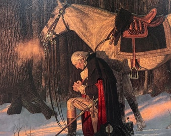 Prayer at Valley Forge by Arnold Friberg Framed, Light Texture Print ...