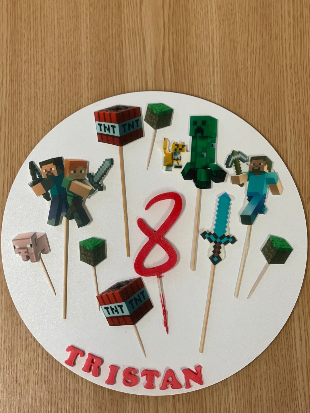 Minecraft Edible Cake Topper - Etsy UK