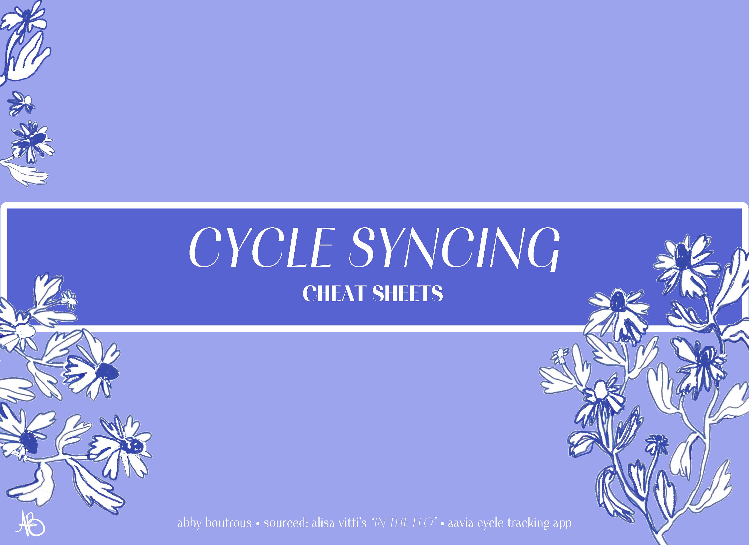 Cycle Syncing Cheat Sheet - Etsy