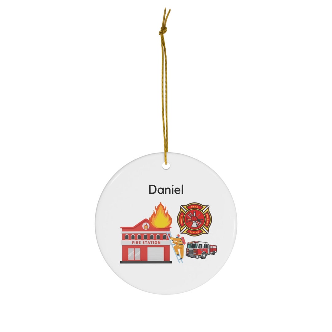 Personalized Firefighter Ornament Child Ornament Christmas - Etsy