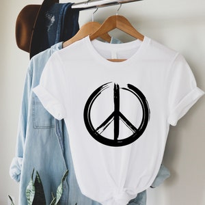 Peace Sign Shirt, Peace Symbol Shirt, Peace T-shirt, Graphic Tees for ...