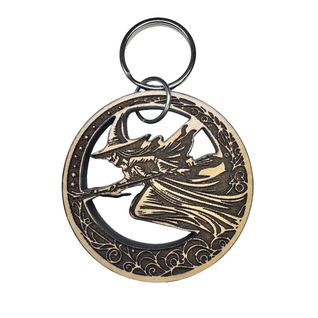 Wicked - Wood Laminate Medallion Keychain - Etsy