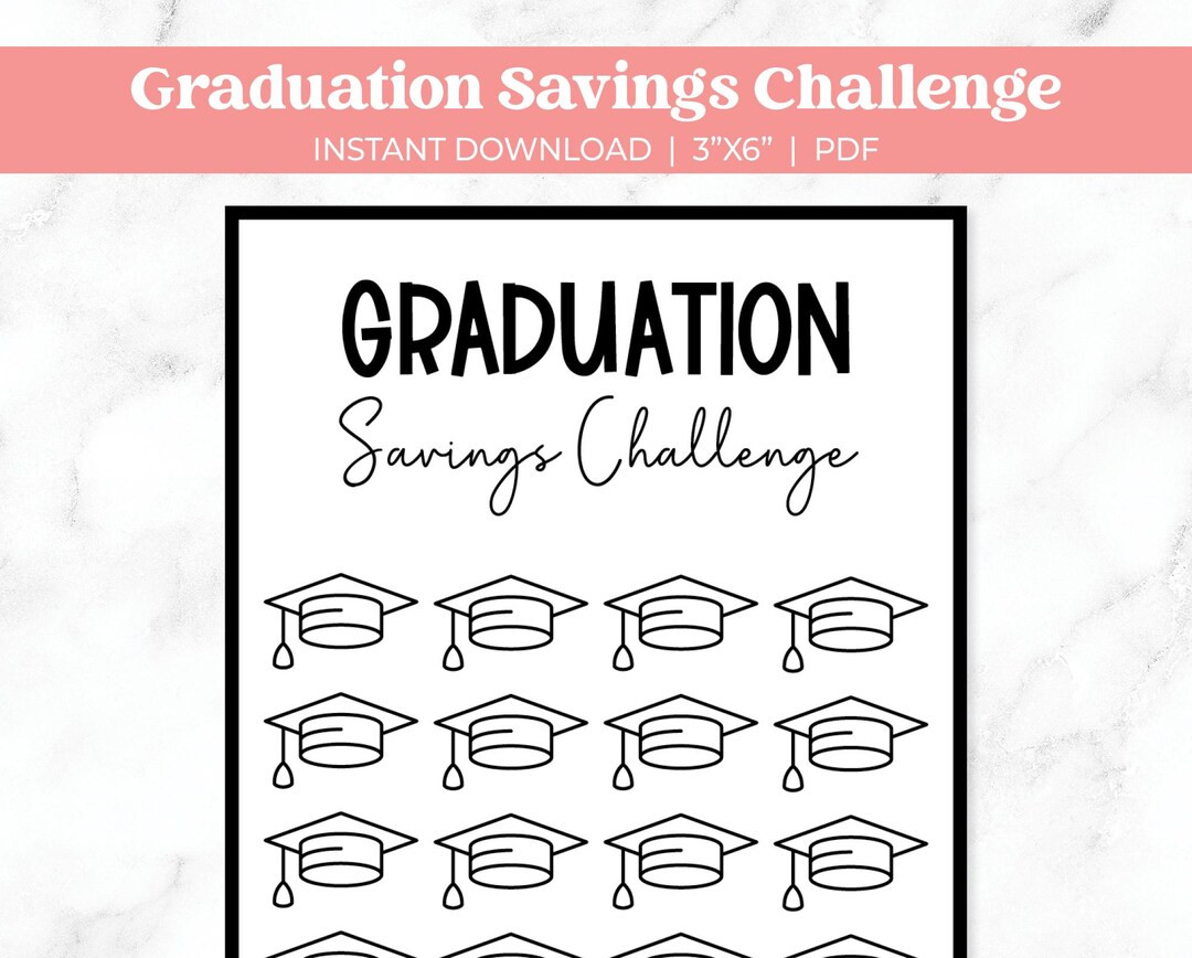 Graduation Savings Challenge Printable Bundle Fuel A6 Savings Challenge ...