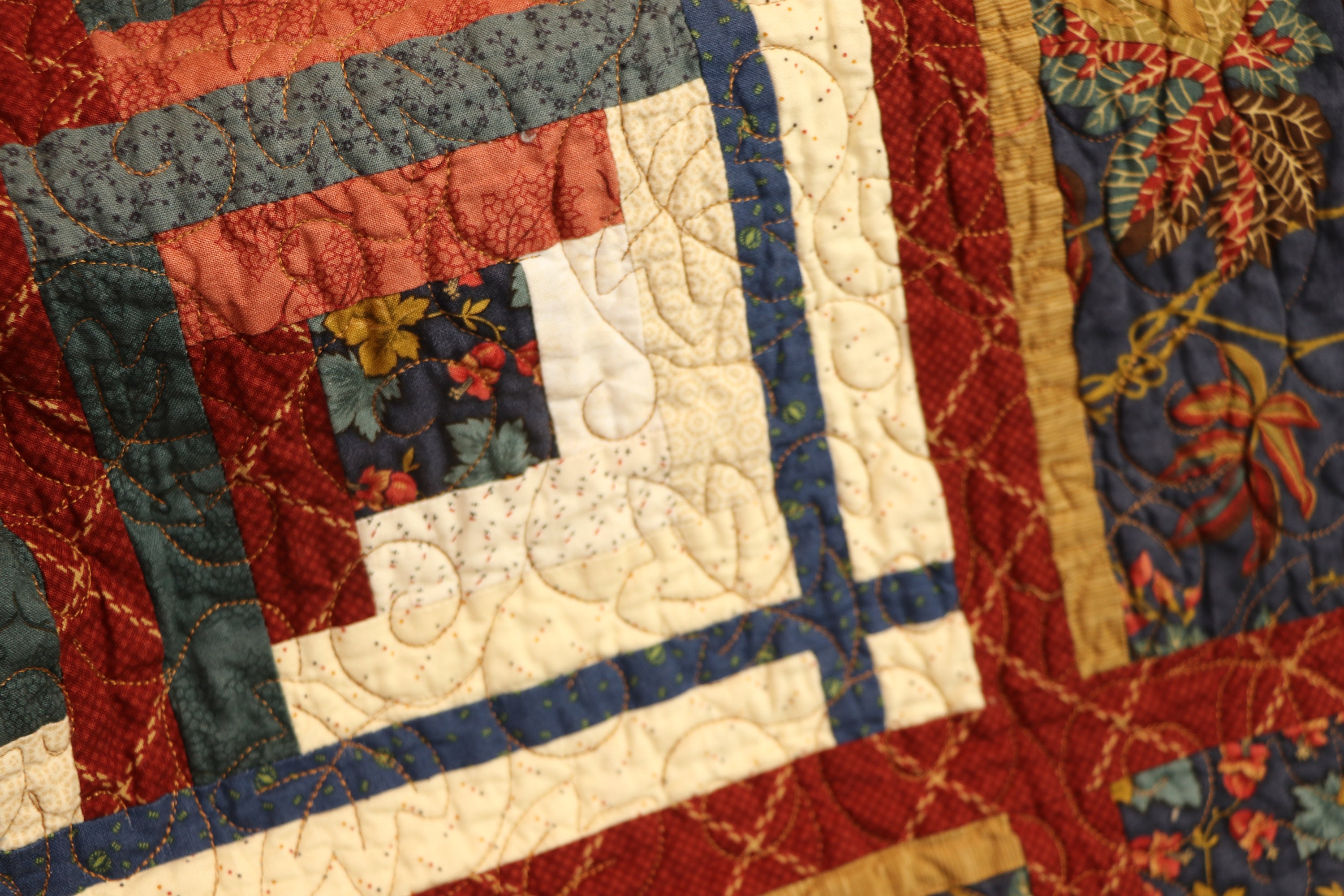 Log Cabin Handmade Quilt Runner - Etsy