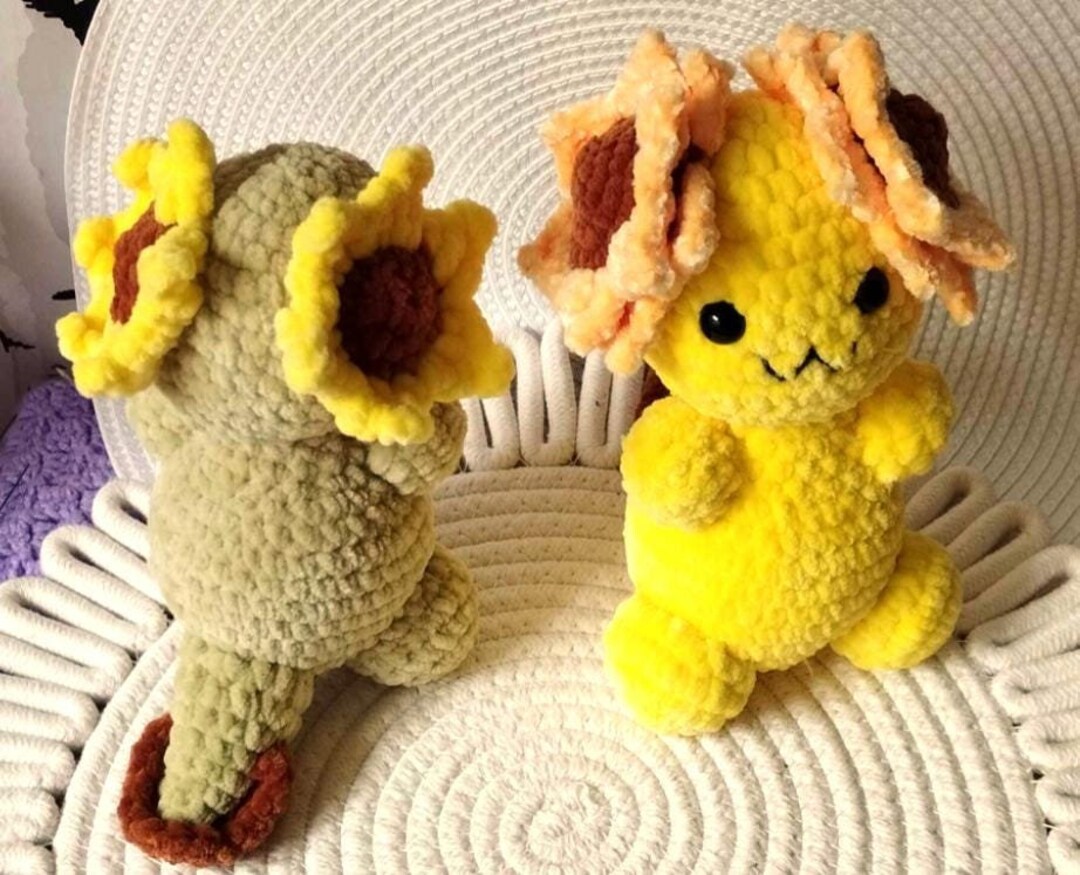 Sunflower Axolotl Amigurumi Crochet Pattern - Etsy