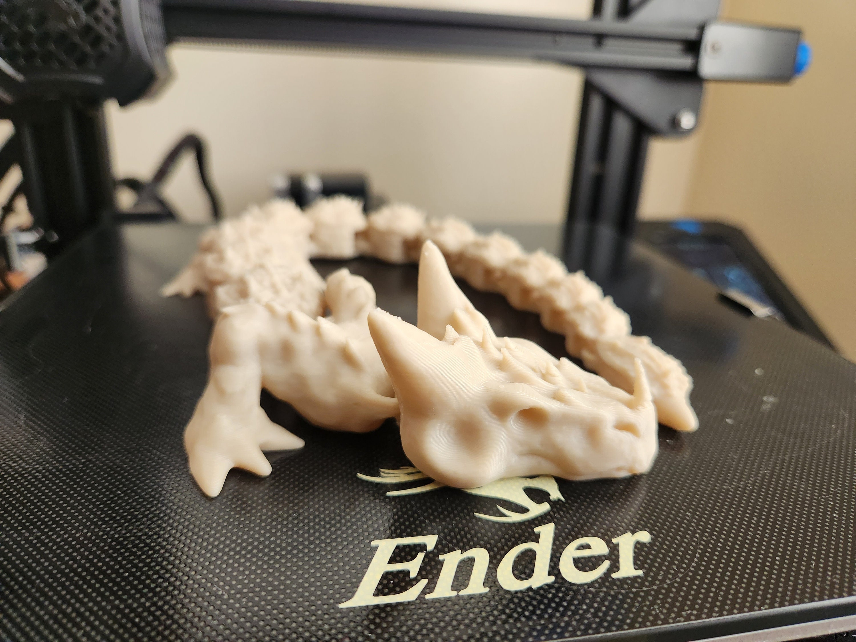 3D Printed Articulated Bone Dragon - Etsy