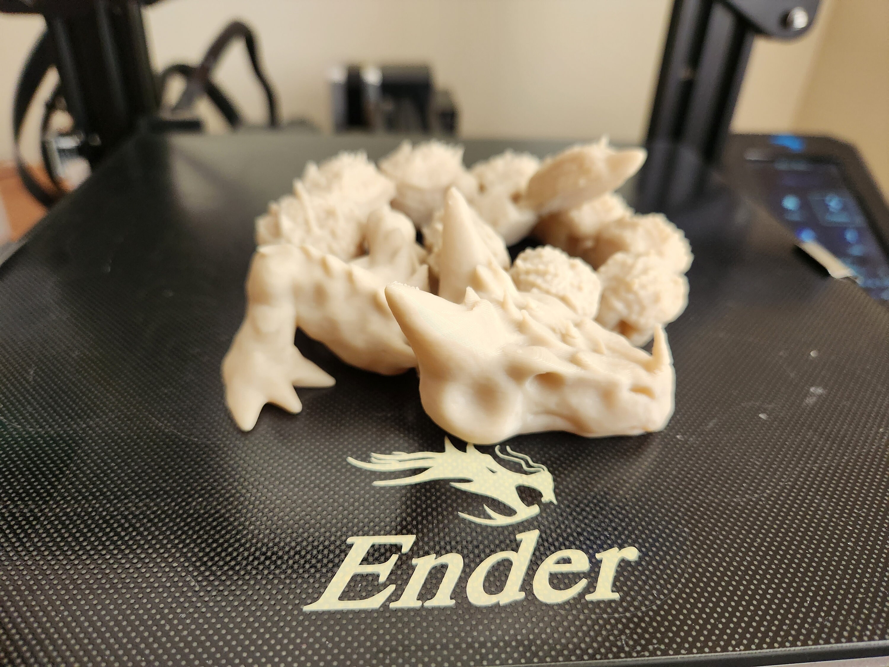 3D Printed Articulated Bone Dragon - Etsy