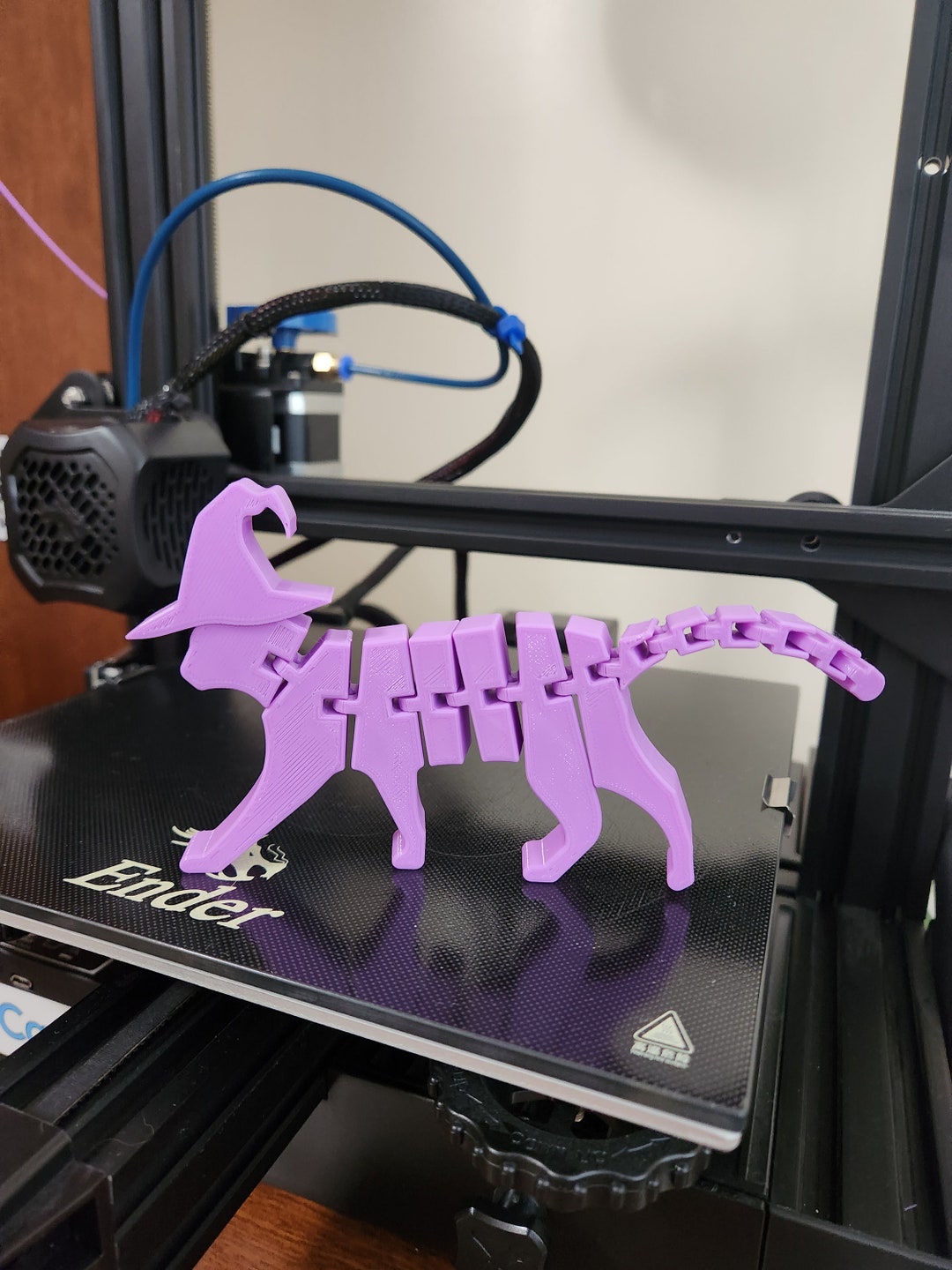 3D Printed Halloween Flexi Cat - Etsy