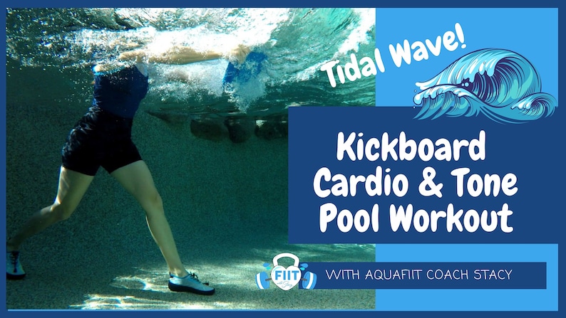 PRINTABLE Aqua Fitnesstidal Wave Kickboard Cardio Pool Exercise Workout ...