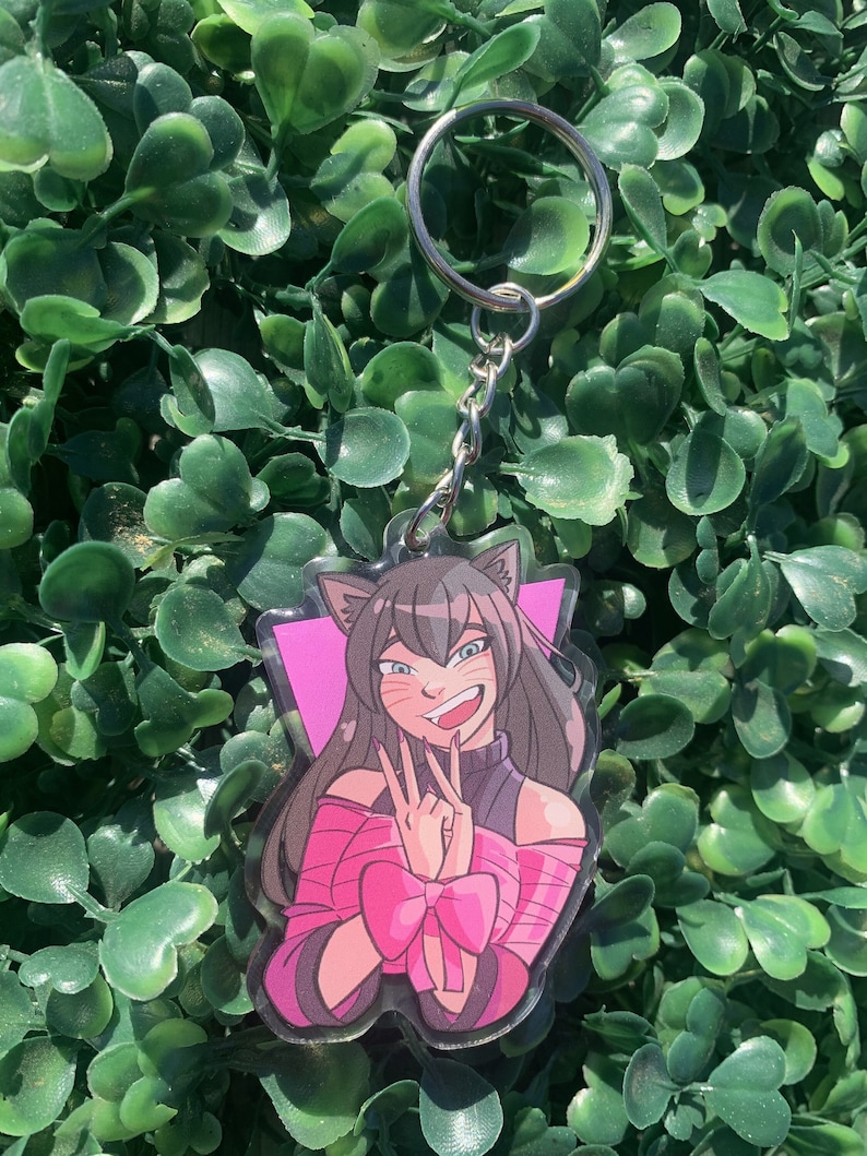 Tsuma-asmr Ribbon Bound Keychain [vtuber] [double Sided Keychain] [art ...