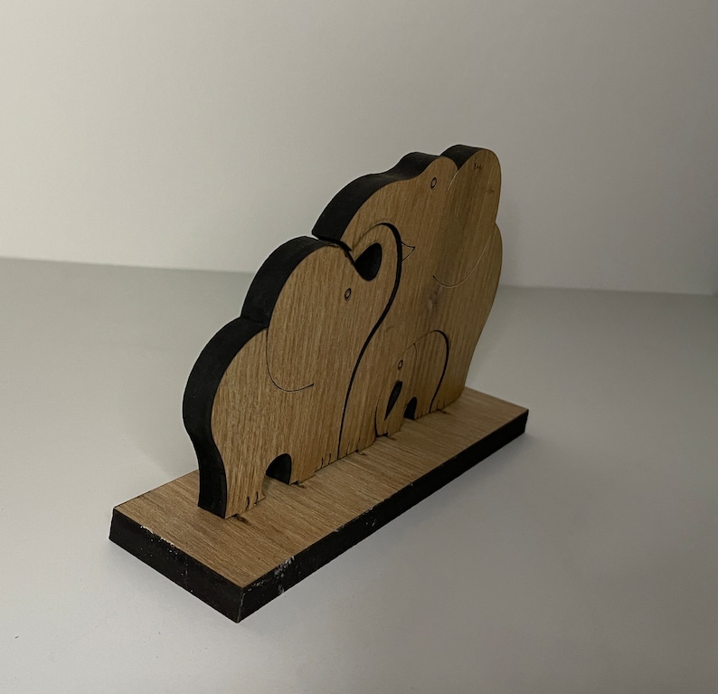 Elephant Family Laser Cut File: Wood Puzzle Design (digital Download ...